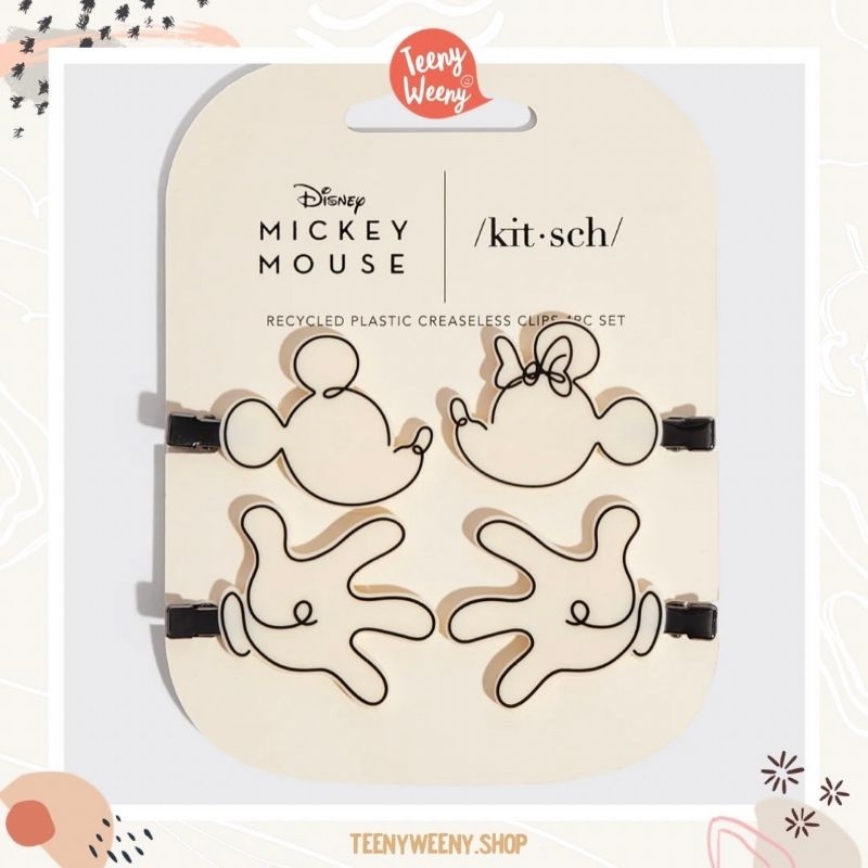 กิ๊บติดผม Kitsch x Mickey Mouse Hair Clips | Shopee Thailand