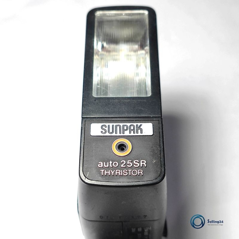 แฟลช ยี่ห้อ SUNPAK auto 25 SR Thyristor Shoe Mount Flash w/ For Old Vintage SLR Camera | Shopee ...