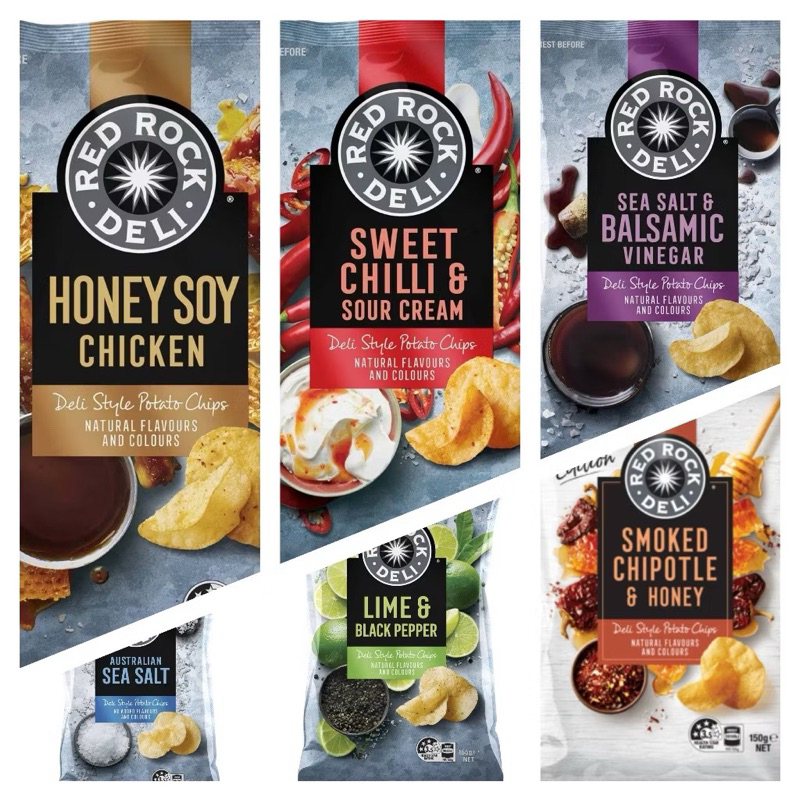 Red Rock Deli Potato Chips from AUS [ Honey Soy Chicken / Lime & Black ...