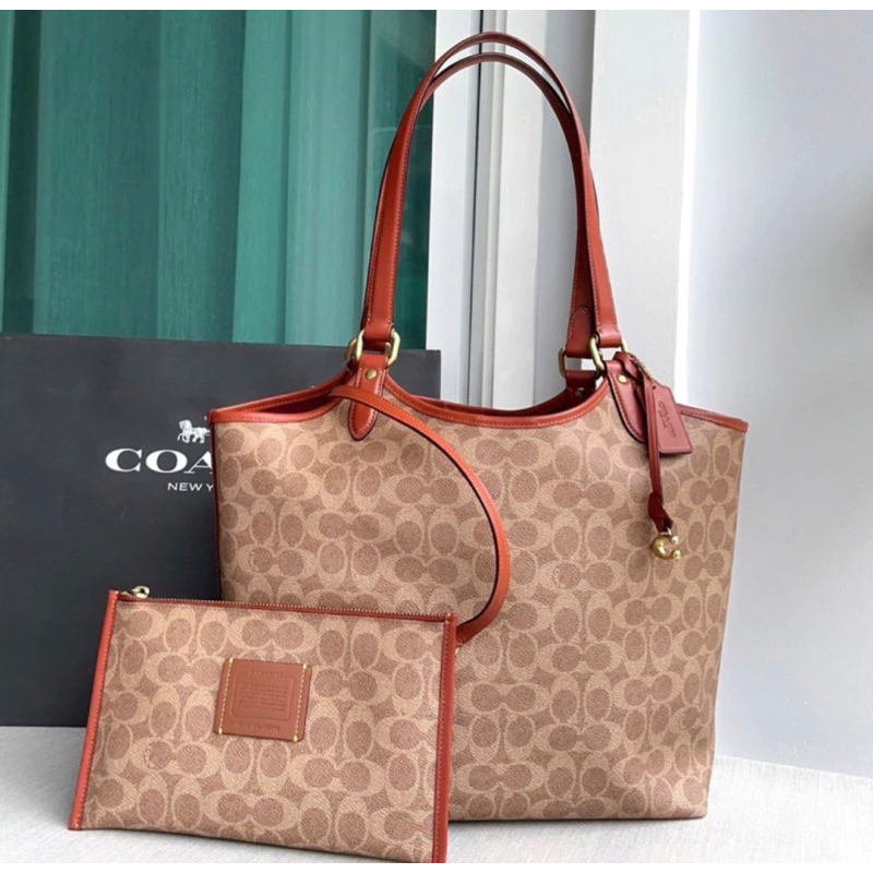 Coach Coach Day Tote In Signature Canvas C6336 89102 | Shopee Thailand
