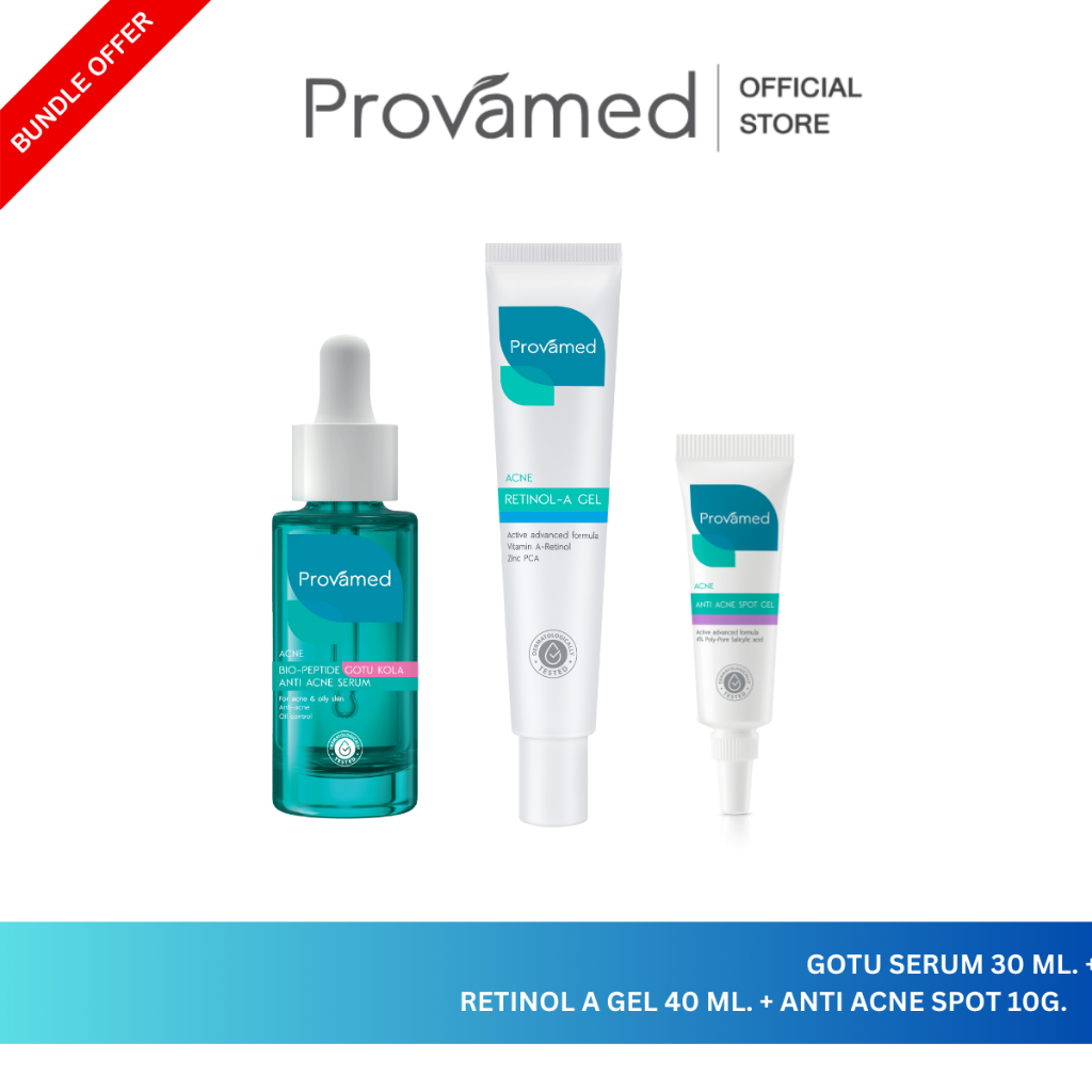 Acne Set - Provamed retinol a gel 40g , Gotu serum 30ml. , Anti acne ...
