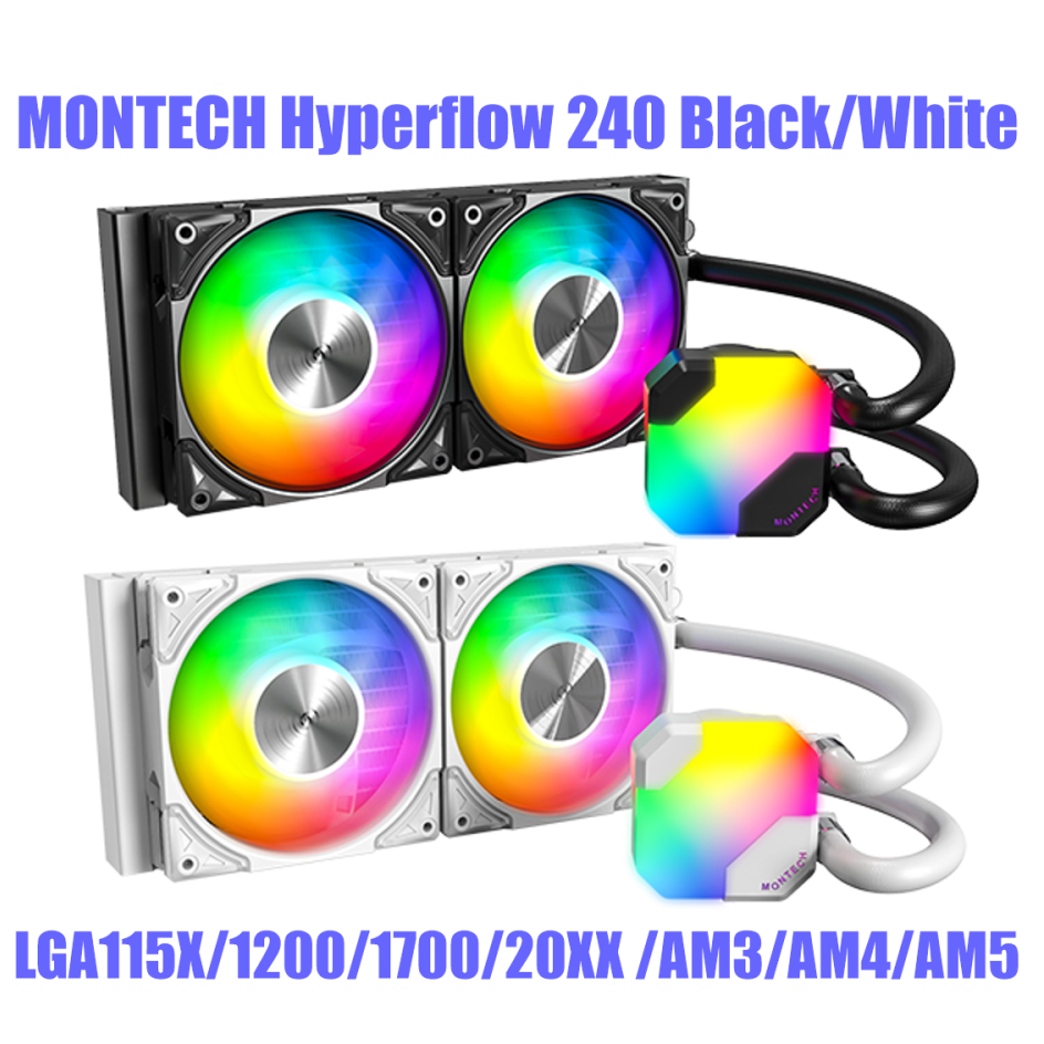 MONTECH HYPERFLOW ARGB 240 (BLACK) CPU LIQUID COOLER | Shopee Thailand