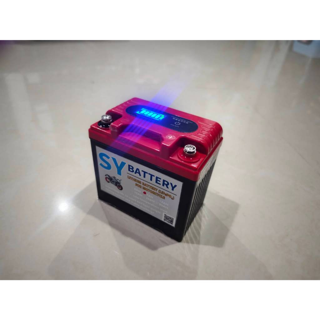 SY Battery แบตเตอรี่ลิเธียมไอออนฟอสเฟต LiFePO4 สำหรับมอเตอร์ไซค์ 12V 6. ...