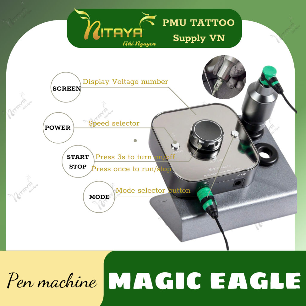 SET MAGIC EAGLE PEN MACHINE + Power supply | Shopee Thailand