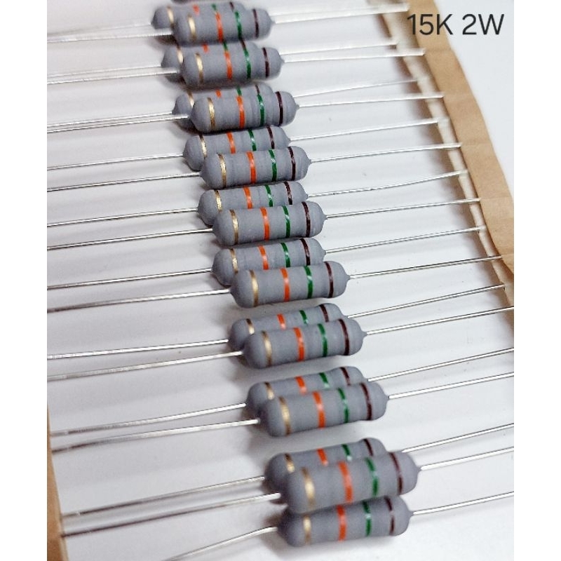 ( 10 ตัว / แพ็ค ) R 15K , Resistor 2 วัตต์ , ค่าความผิดพลาด +-5% ตัว ...