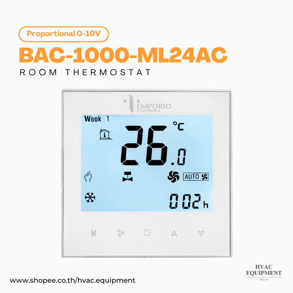 BAC-1000 Series, Room Thermostat, Proportional (Control 0-10V Motorized ...