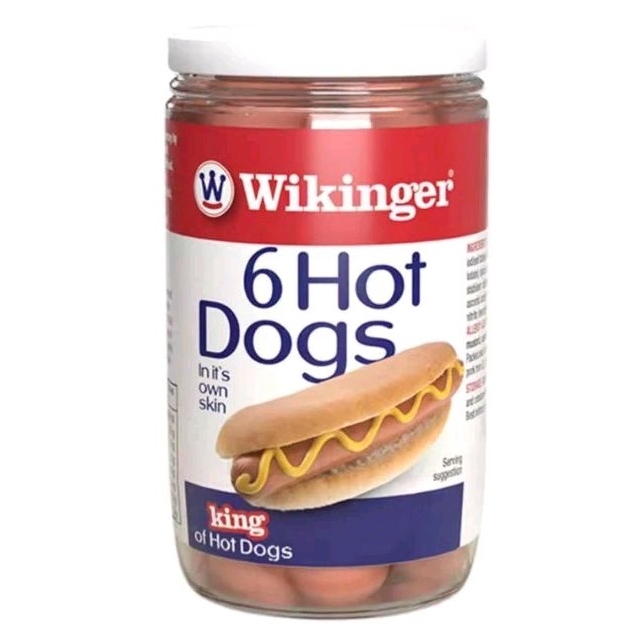 Wikinger 6 Hot Dogs 345g (Glass Jar) no วิกิงเกอร์ 6 ฮอทด็อก 345 กรัม ...