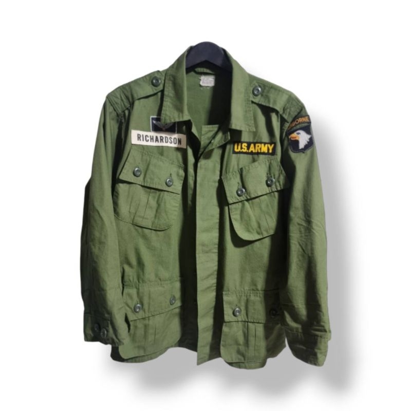 เสื้อทหารอเมริกา us.vietnam 1st pattern TCU กระเป๋าเฉียง ผ้าเรียบ ...