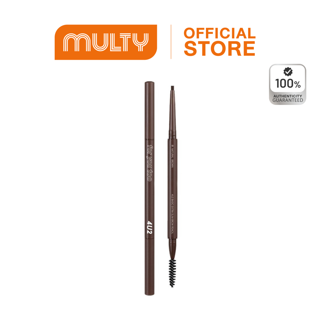 4U2 Basic Extra Slim Brow Pencil 0.08 g. ดินสอเขียนคิ้วหัวเรียวเล็ก | Shopee Thailand