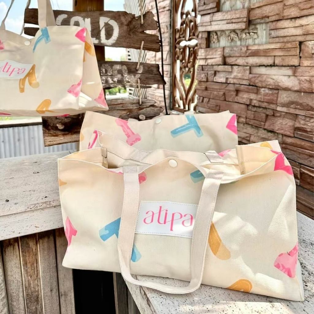 Atipashop - ATIPA PASTEL BAG กระเป๋าผ้า สกรีนลาย | Shopee Thailand