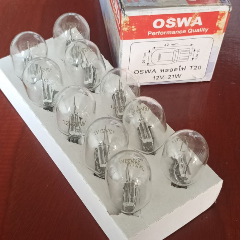 หลอดไฟรถยนต์ ไฟเบรค และ ไฟหรี่ T20 1ไส้ 12V 21W แบบเสียบ ใหญ่ | Shopee Thailand