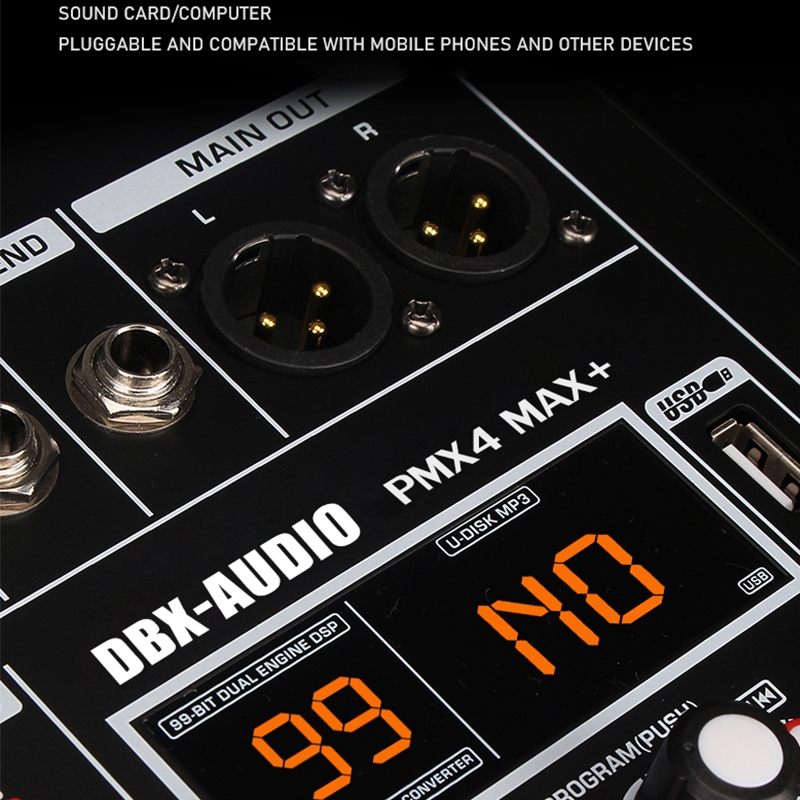 DBX-AUDIO PMX4/6/8 MAX+ มิกเซอร์ 4/6/8 ช่องมาพร้อมกับเครื่องขยายเสียงใน ...