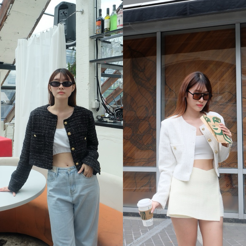 (ลดสูงสุด 100.- Shopee VDO) TWOMORROW l เบลเซอร์ทวีด | Shopee Thailand