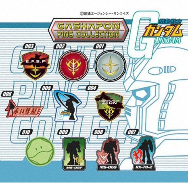 BANDAI : Gashapon Pins Collection Mobile Suit Gundam - Pin badge - งาน ...