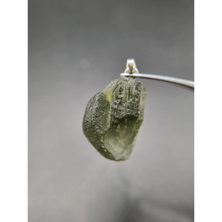 จี้ Moldavite เงินแท้ Silver AG 925/1000 Czech republic MJ24-AG28 3.3g ...