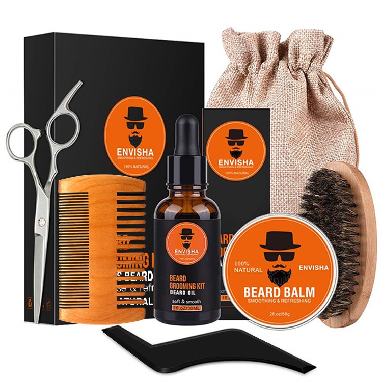 (พร้อมส่ง!!!)7pcs/set Men Barba Beard Kit อุปกรณ์ตกแต่งหนวดStyling Tool ...
