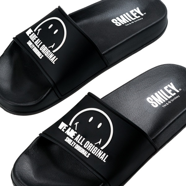 SMILEY® EVA SLIDES ( BLACK ) | Shopee Thailand