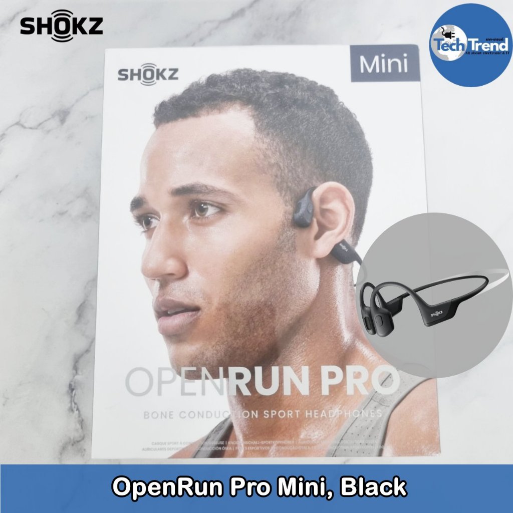(SHOKZ) Bone Conduction Sport Headphones OpenRun Pro Mini, Black หูฟังออกกำลังกาย ไร้สาย กันน้ำ ...