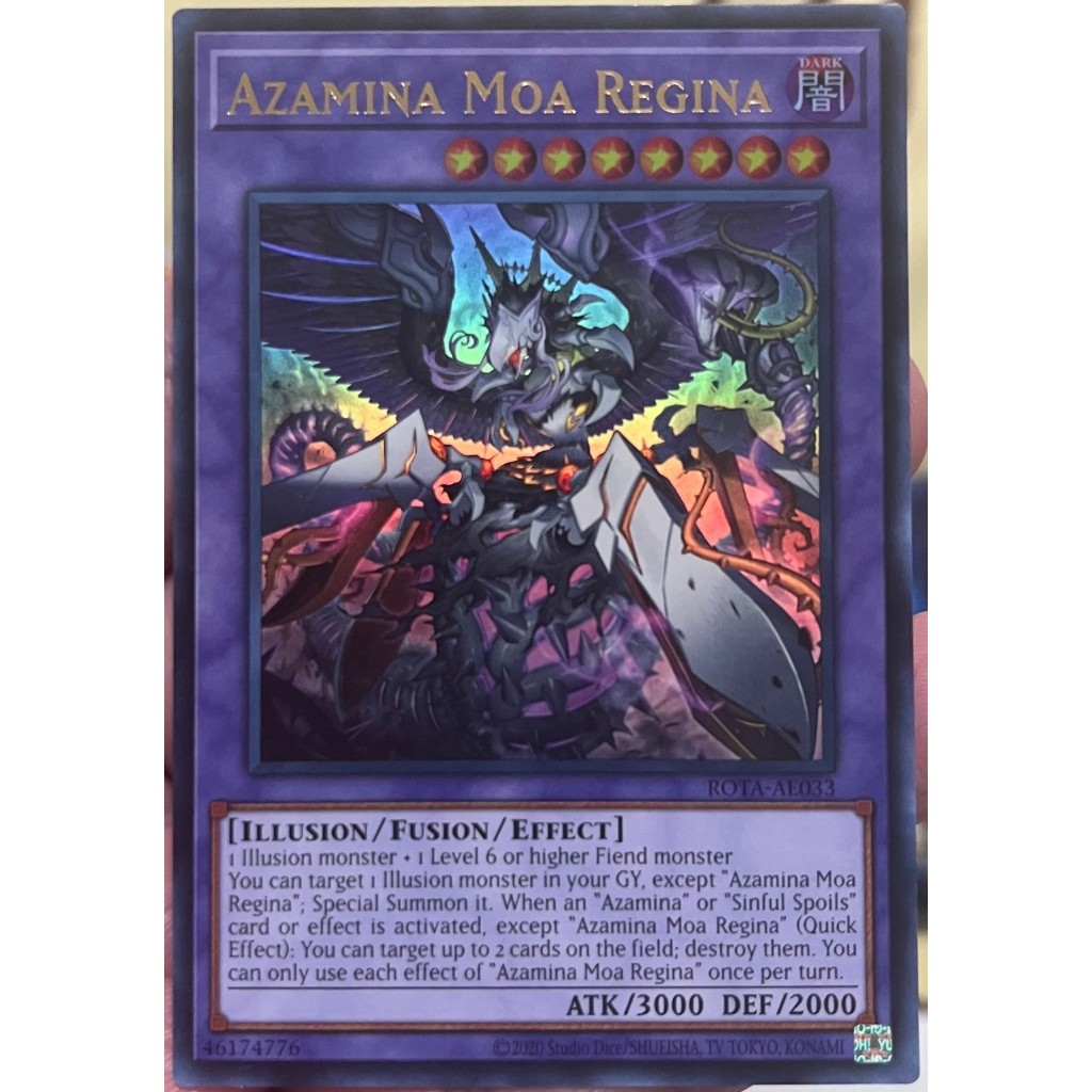 Yugioh Asia-Eng [ROTA-AE033] Azamina Moa Regina (Ultra Rare) การ์ดยูกิแท้ถูกลิขสิทธิ์ | Shopee ...