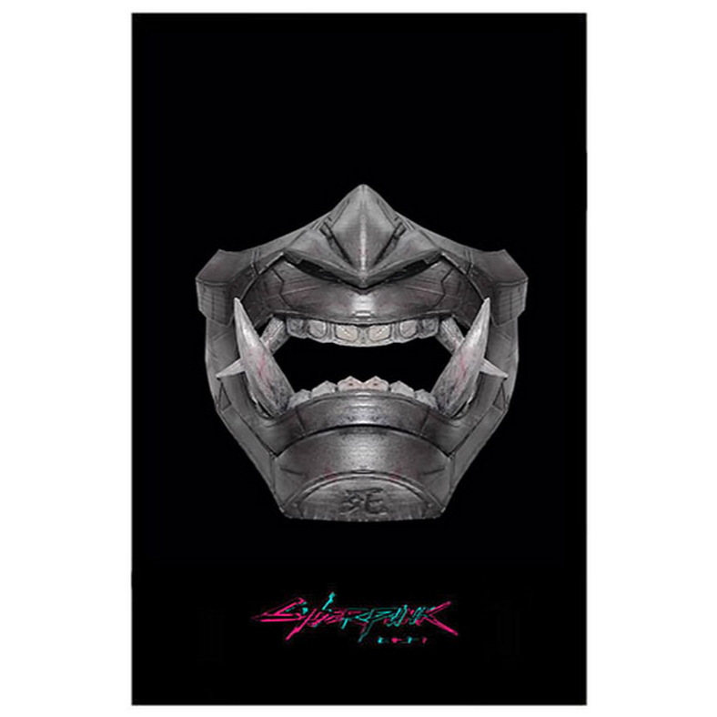 หน้ากากไซเบอร์พังก์ Cyberpunk 2077 Arasaka Samurai Face Mask (1/1 ...