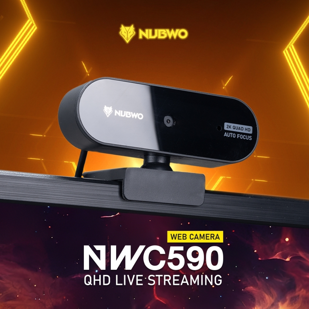 Nubwo NWC-590 /NWC-500 WebCamra Auto Focus QHD 2K กล้องเว็บแคม ติดตั้งง่าย ใช้งานสะดวก | Shopee ...