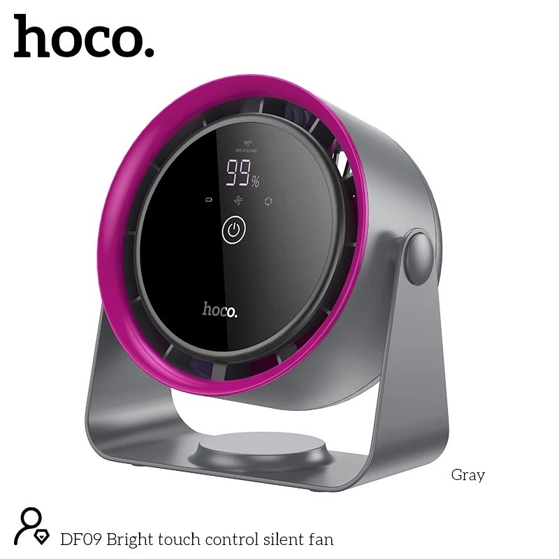 พัดลมตั้งโต๊ะ Hoco DF09 ขนาดพกพา ปรับความเร็วได้1-100 ระดับ ปรับหมุนได้ ...