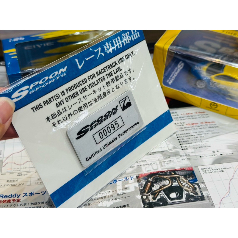 Spoon sport no. Certified engine plate aluminium เพลทติดห้องเครื่อง ...