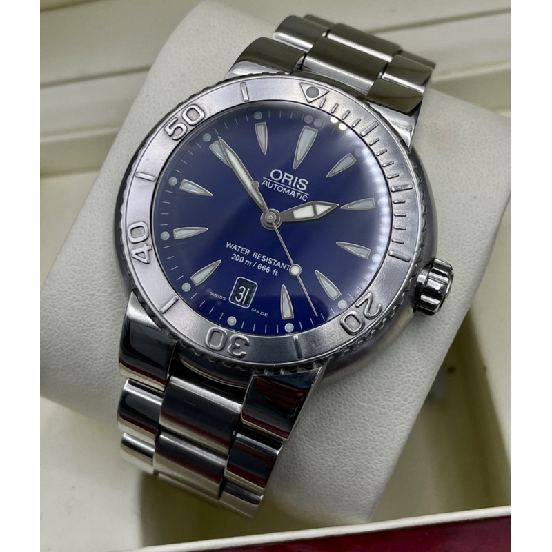 ORIS DIVER 200 M/666ft AUTOMATIC Blue Dial REF.7533 | Shopee Thailand