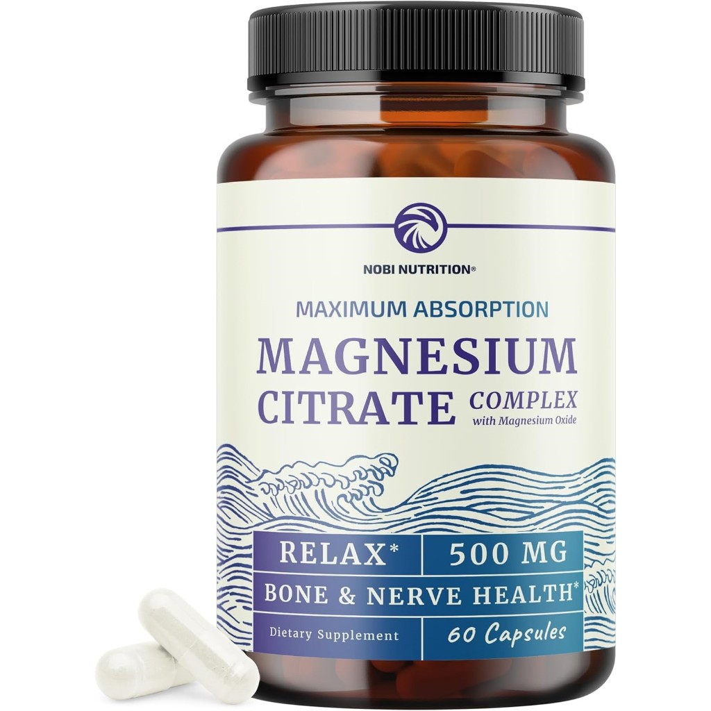 Nobi Nutrition Magnesium Citrate Complex 500 MG. 60 แคปซูล ช่วยให้ ...