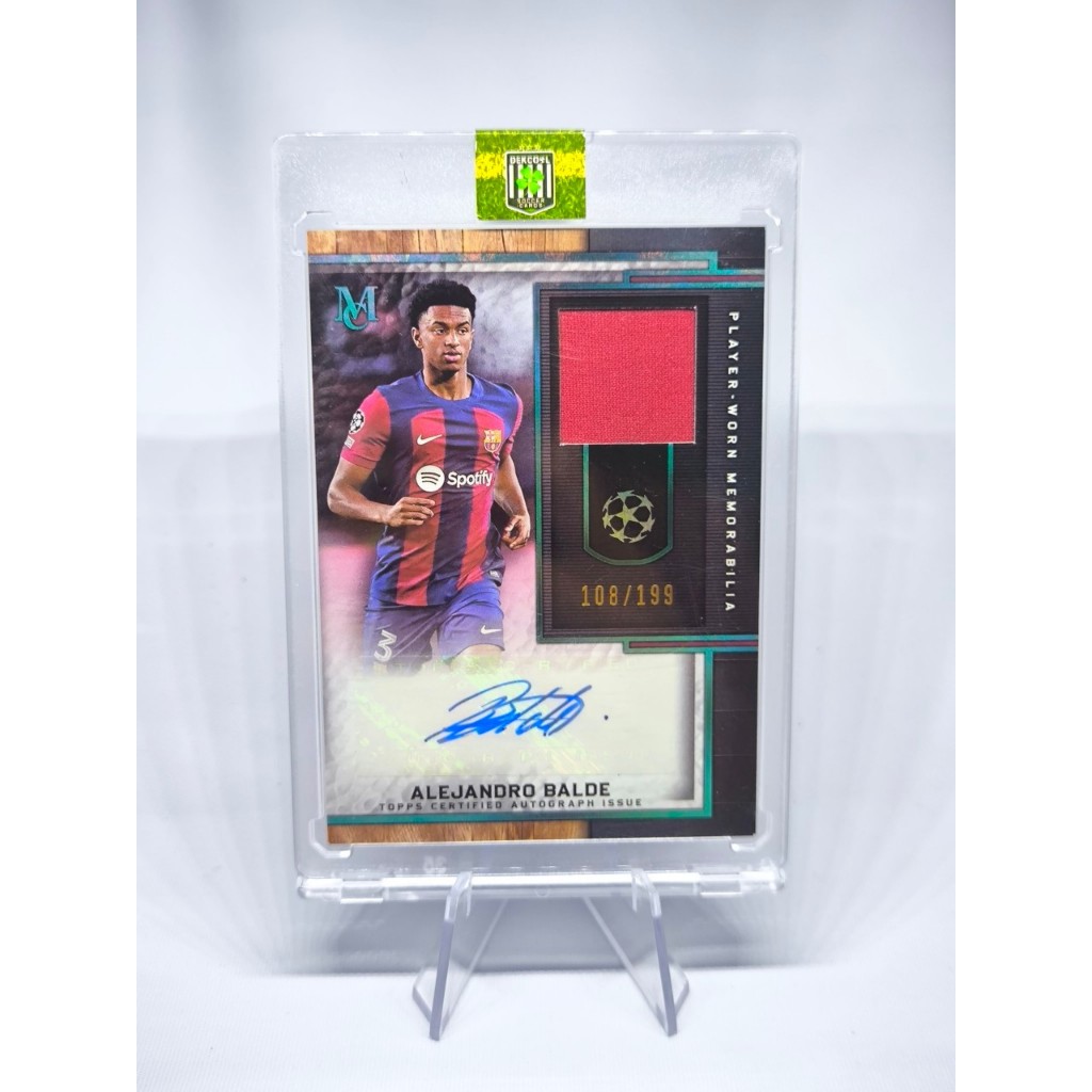 การ์ดลายเซ็น Alejandro Balde 108/199 Topps Museum UEFA Player Worn Auto ...