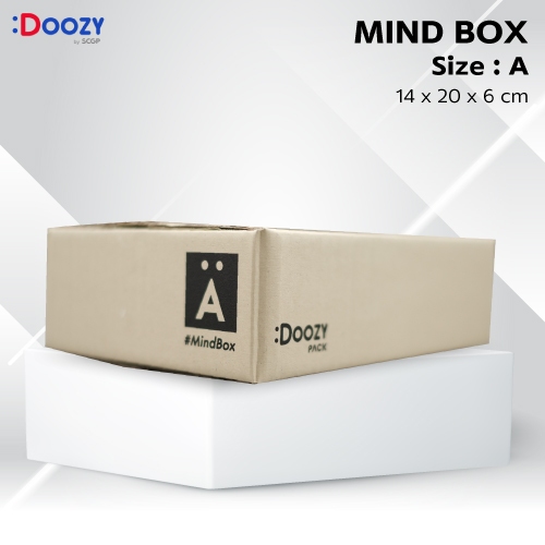 กล่องไปรษณีย์ รุ่น Mind Box Size A (14x20x6 ซม.) แพ็ค 20 ใบ | Shopee Thailand