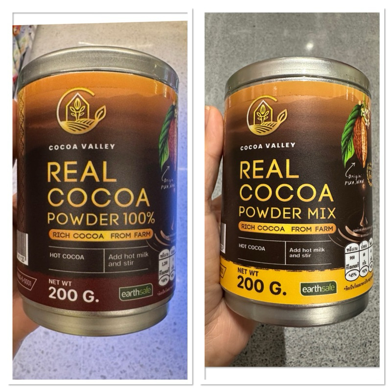 Real Cocoa Powder 100% ( Cocoa Valley ) 200 G. ผงโกโก้ 100% ตรา โกโก้ ...