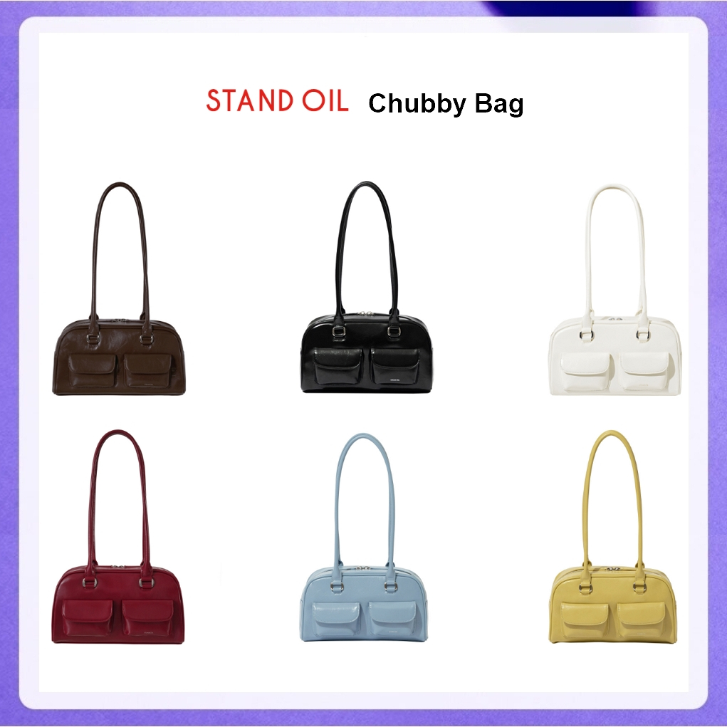 Stand Oil Chubby Bag - 츄비백 (Olive, Black, White, Sky Blue, Marron, Red ...
