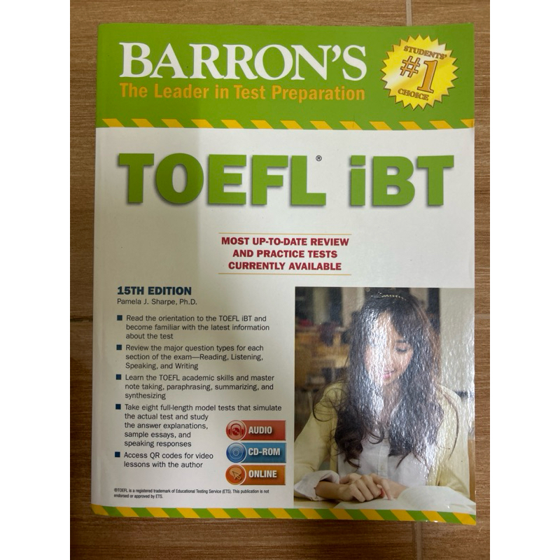barron’s toefl ibt มีขีดเขียน 5% มีซีดีครบ 3 แผ่น | Shopee Thailand