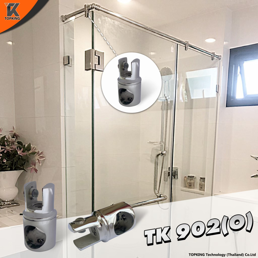 ตัวยึดกระจกกันแกว่ง Stainless 304 ตัวร้อยท่อ กันแกว่ง ข้อยึดท่อกลม รุ่น TK902(0) | Shopee Thailand