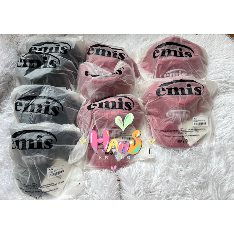 [พร้อมส่ง4สี/แท้] EMIS NEW LOGO CORDUROY BALL CAP หมวกลูกฟูกรุ่นฮิตตอบ ...