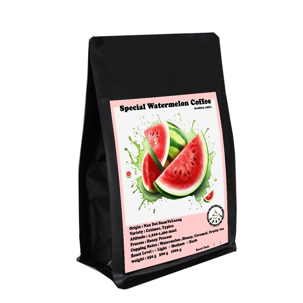 Special Watermelon Coffee เมล็ดกาแฟแตงโม สูตรพิเศษ มีคั่ว3ระดับ อ่อน ...