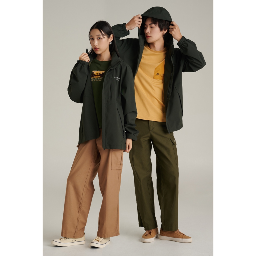 Mc jeans เสื้อแจ็คเก็ต ฮู้ดดี้ Unisex แขนยาว สีเขียวขี้ม้า MJCZ084 ...