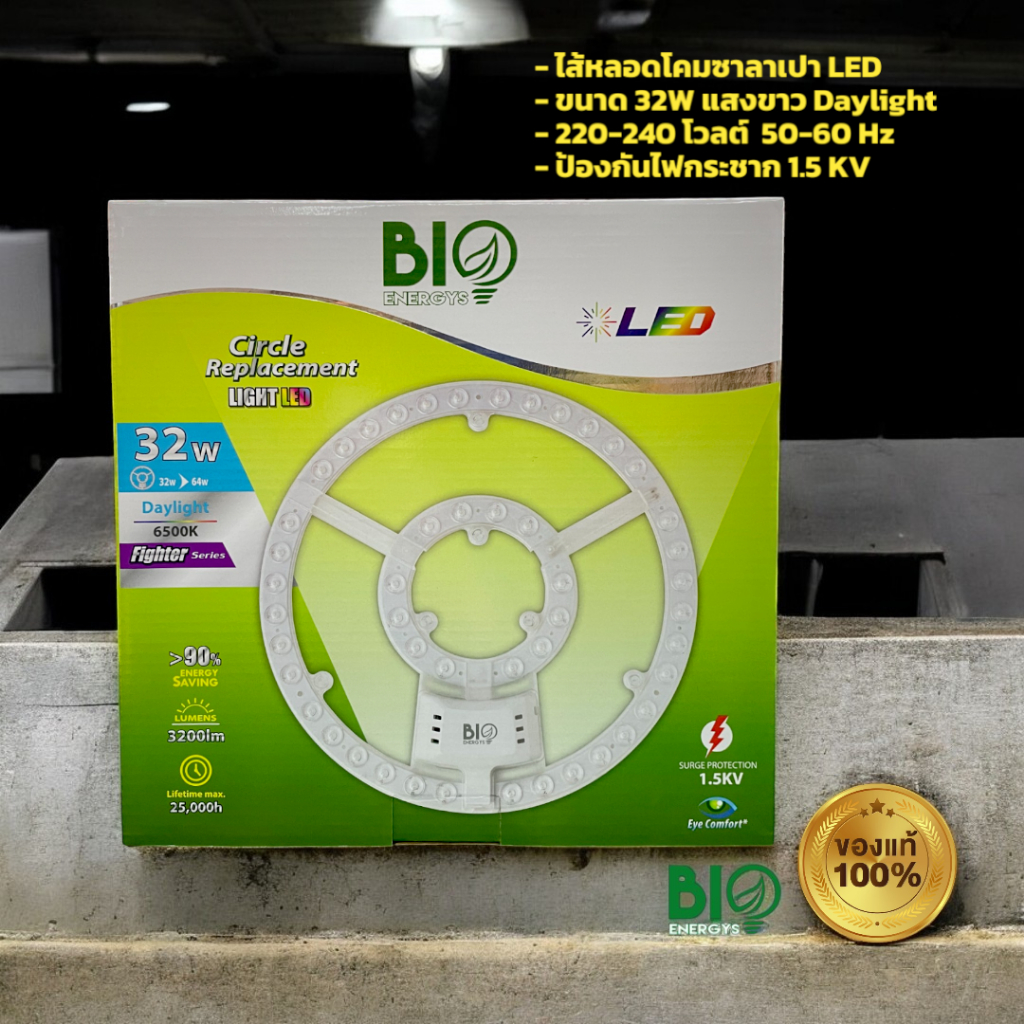 Bio Energy แผงแอลอีดีแม่เหล็ก LED Circular Magnet 32W แสงขาว Daylight ...
