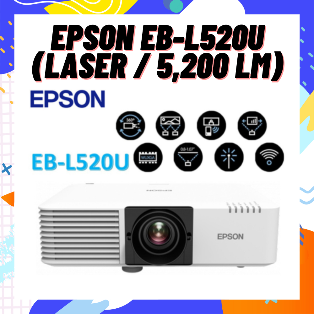 EPSON EB-L520U (Laser / 5,200 lm) โปรเจคเตอร์ฉายจอใหญ่ | Shopee Thailand