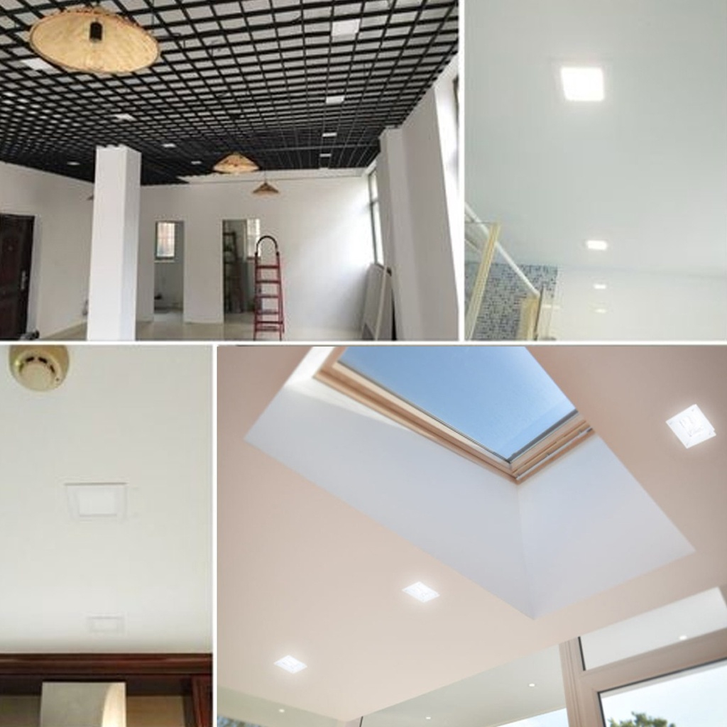 IWACHI โคมฝังฝ้า 4" 12W (เหลี่ยม) แสงขาวและแสงวอร์มไวท์IWC-PANEL-4-12W ...