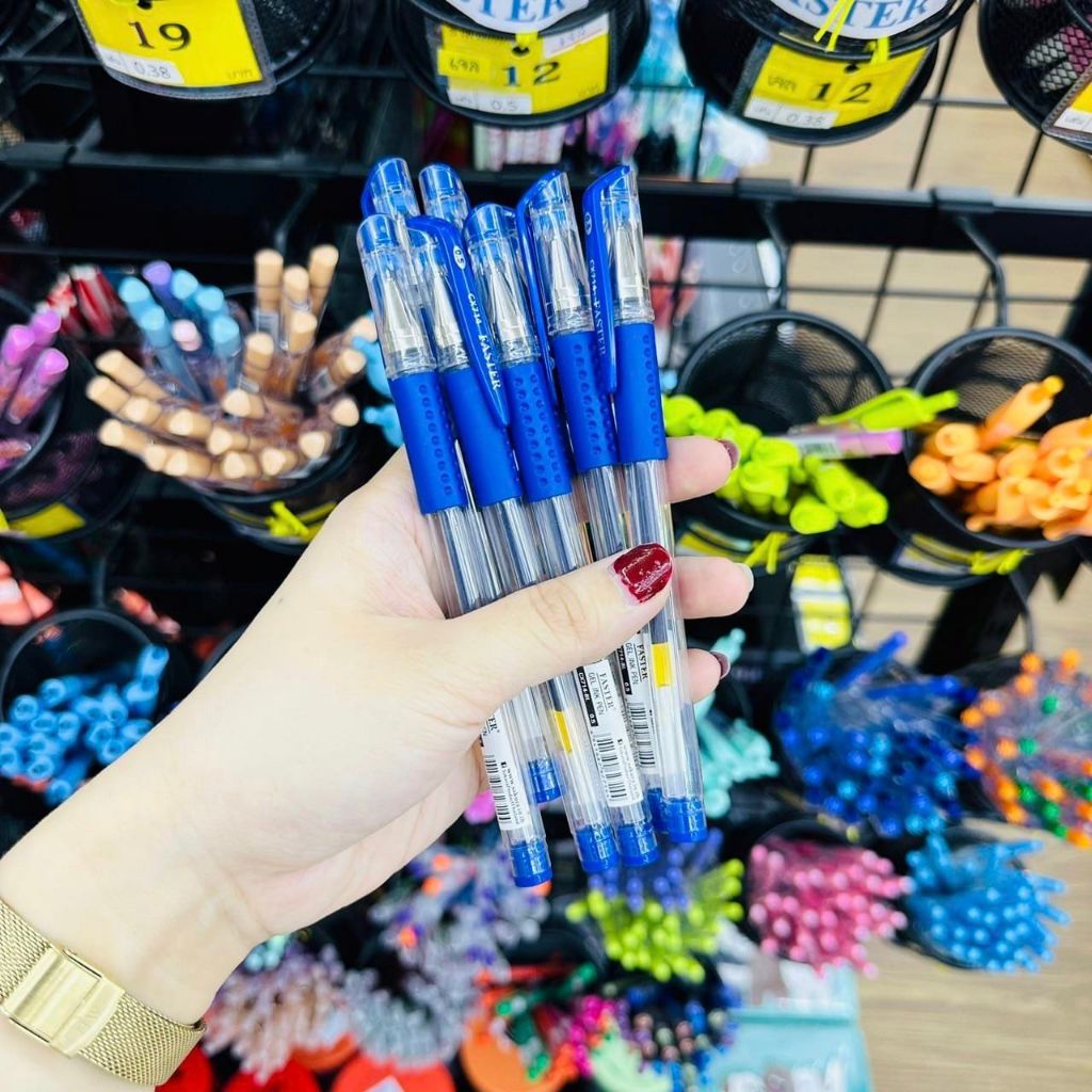 ปากกา หมึกเจล หัวเข็ม Faster cx714 หัว 0.5 หมึกน้ำเงิน หมึกแดง | Shopee ...