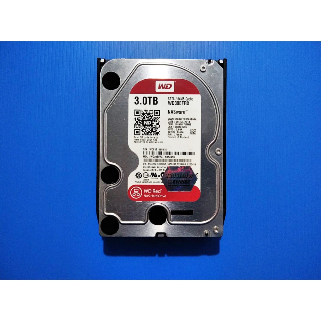 HDD WD RED NAS 3TB 3.5" SATA-3 64 MB 5400 RPM สินค้ามือสองรับประกัน 1 เดือน | Shopee Thailand
