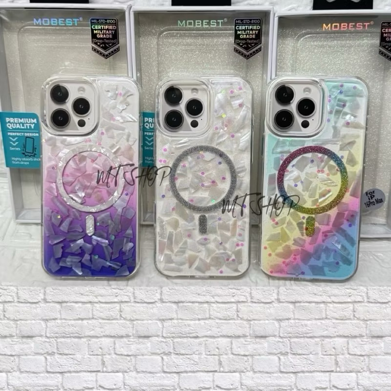 Mobest เคสโทรศัพท์มือถือ แม่เหล็ก ลายหินมุก สำหรับ 16 16pro 16promax | Shopee Thailand