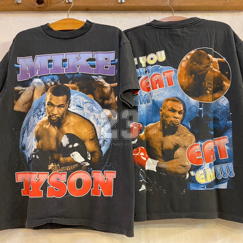 [ 23 ] MIKE TYSON Bio washed ป้าย Bootleg แท้ เสื้อวินเทจ ไมค์ไทสัน กัด ...