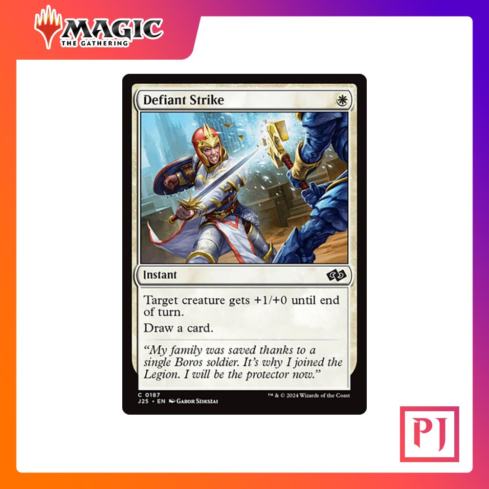 [MTG] Defiant Strike [J25] [WHITE] [COMMON] [NORMAL] [ENG] (การ์ดเมจิค / Magic the Gathering ...