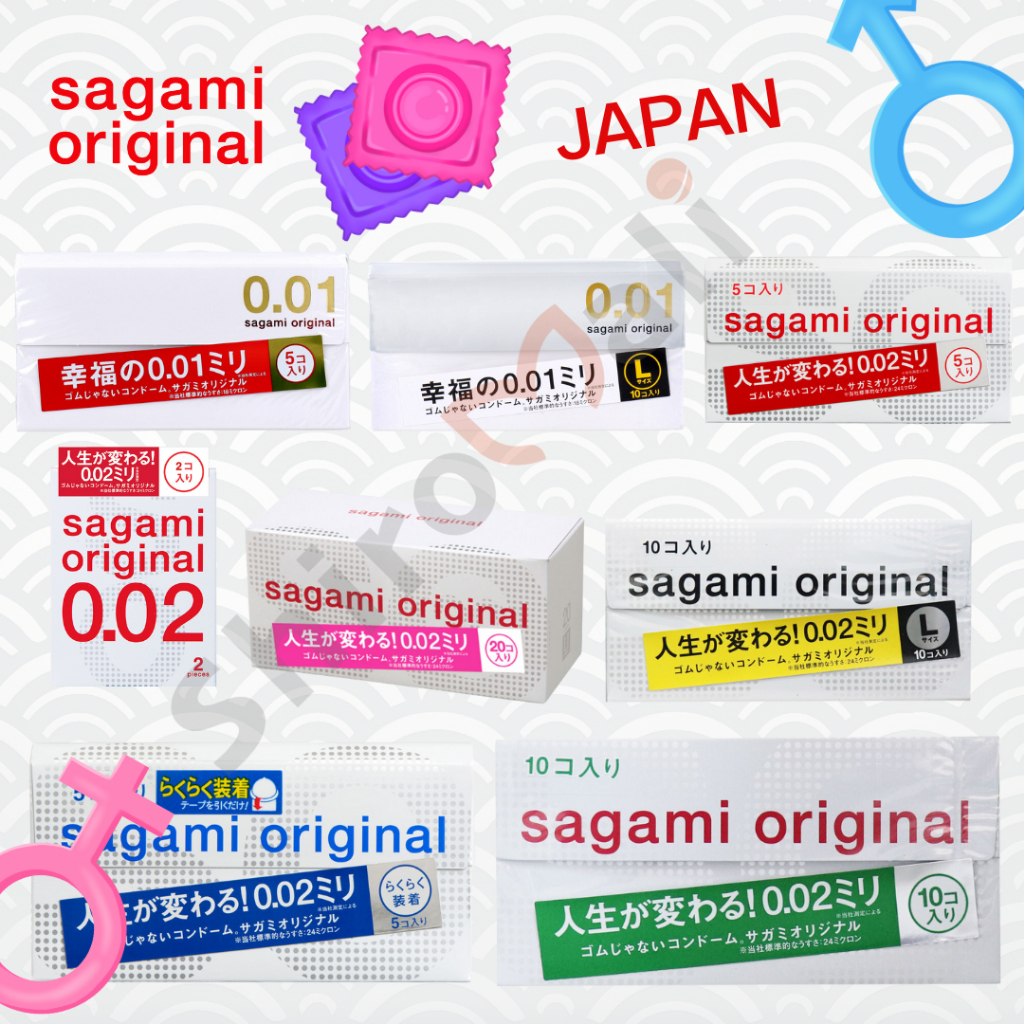 Sagami Original 0.01 0.02 ถุงยางอนามัย ซากามิ ออริจินัล แบบบางจากญี่ปุ่น | Shopee Thailand