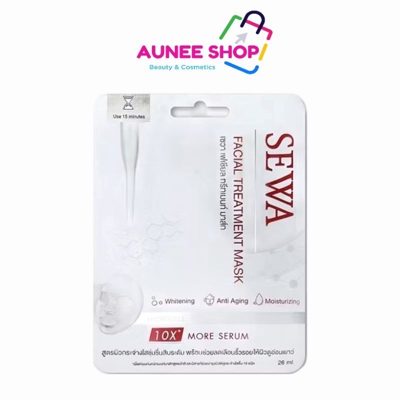 ส่งฟรี/มีไลฟ์ ลด50% ‼️(1แผ่น) เซวา แผ่นมาร์คหน้า Sewa FacialTreatment ...