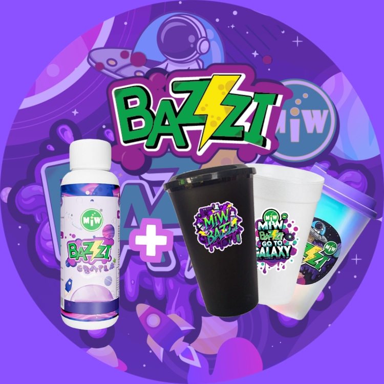 สูตรใหม่ Miw BAZZI ชุด 1 ขวด Syrup สำหรับสายปาร์ตี้ ใช้ผสมเครื่องดื่ม ส ...