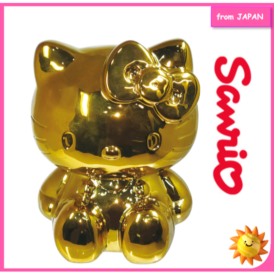 Sanrio Hello Kitty 50th Anniversary Coin Bank Gold Kitty Sanrio Goods ...